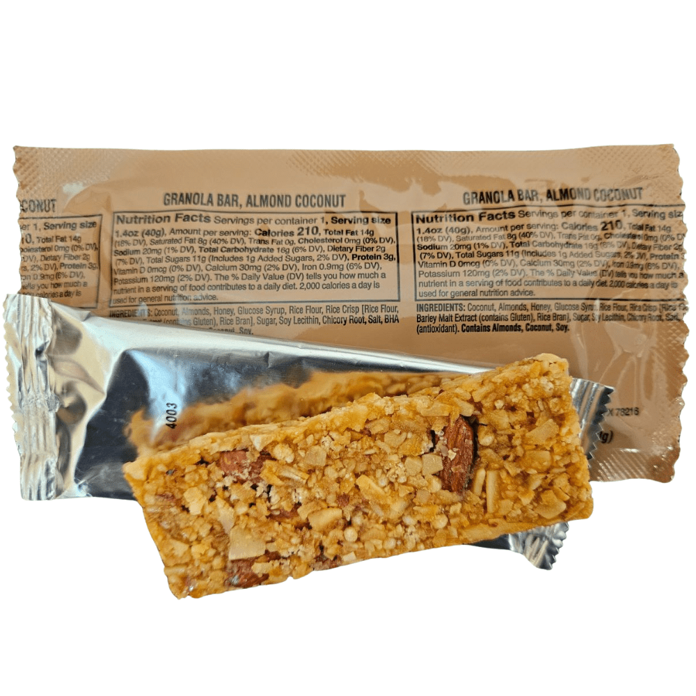 Coconut Almond Granola Bar | Authentic MRE Military Snack – Epidemic Proof