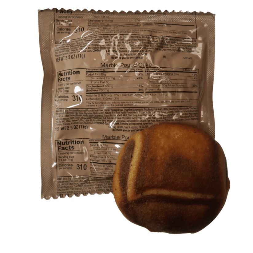 MRE Marble Pound Cake | MRE Military Dessert in Stock Now – Epidemic Proof