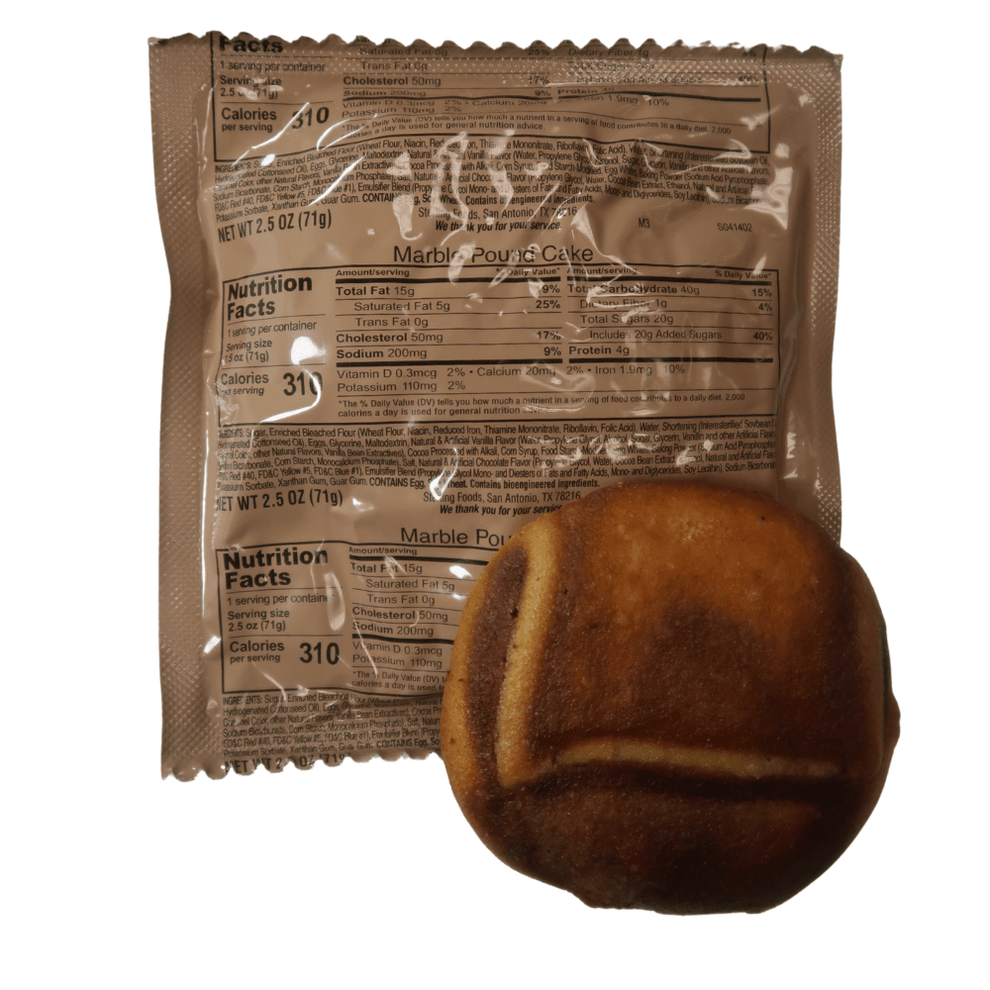 MRE Marble Pound Cake | MRE Military Dessert in Stock Now – Epidemic Proof