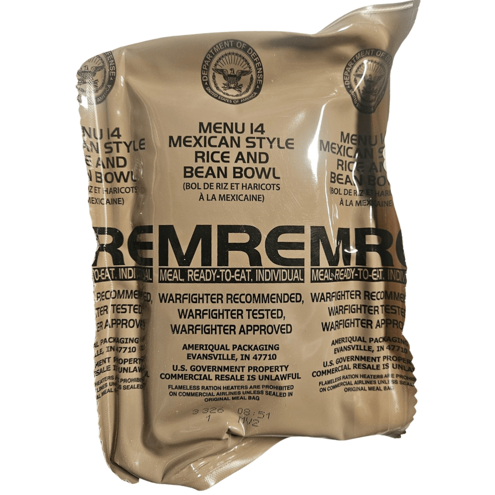 MRE Menu #14 Rice and Bean Bowl | Meal Ready to Eat Ration – Epidemic Proof