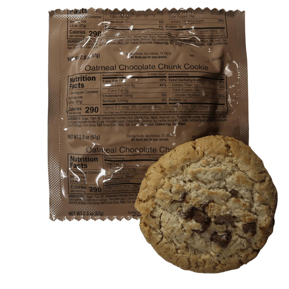 MRE Oatmeal Chocolate Chunk Cookie – Rich & Crunchy | Authentic MRE ...