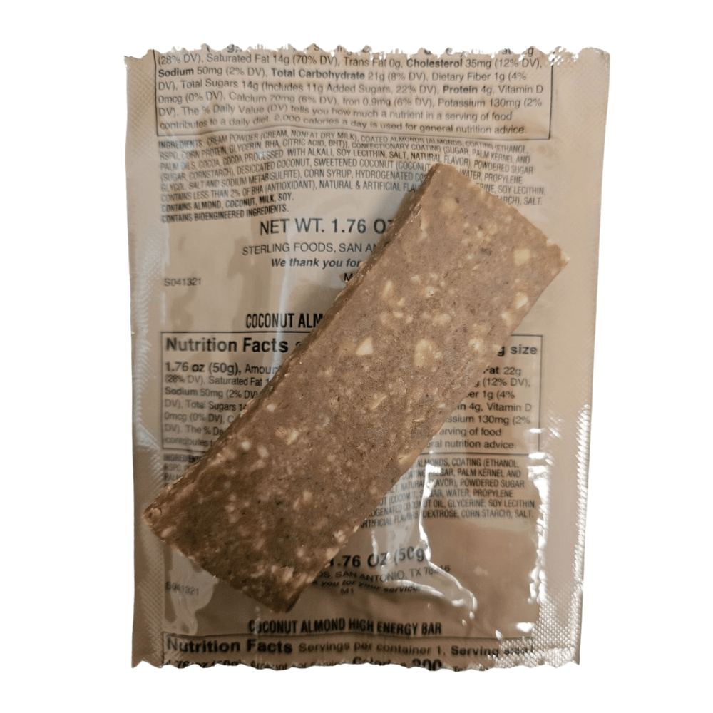 Coconut Almond Energy Bar | MRE Military Snack in Stock Now – Epidemic ...