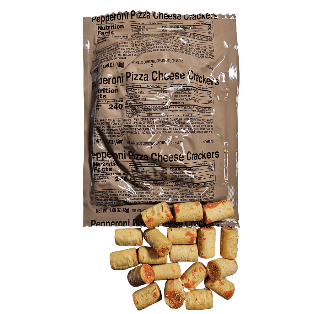 Authentic MRE Pepperoni Pizza Crackers – Military Snack in Stock Now ...