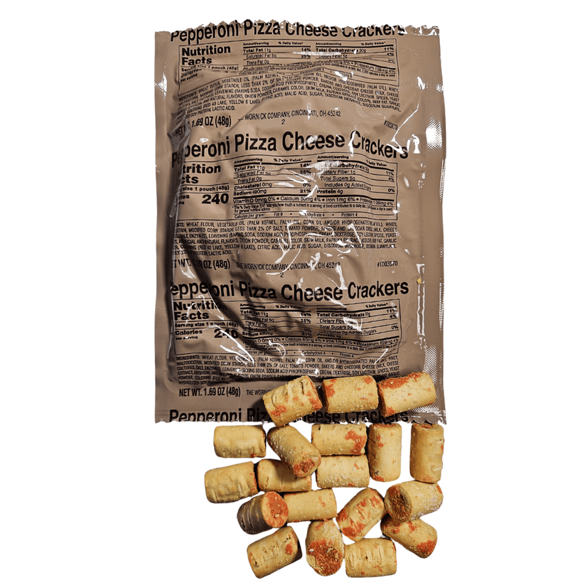 Authentic MRE Pepperoni Pizza Crackers – Military Snack in Stock Now ...