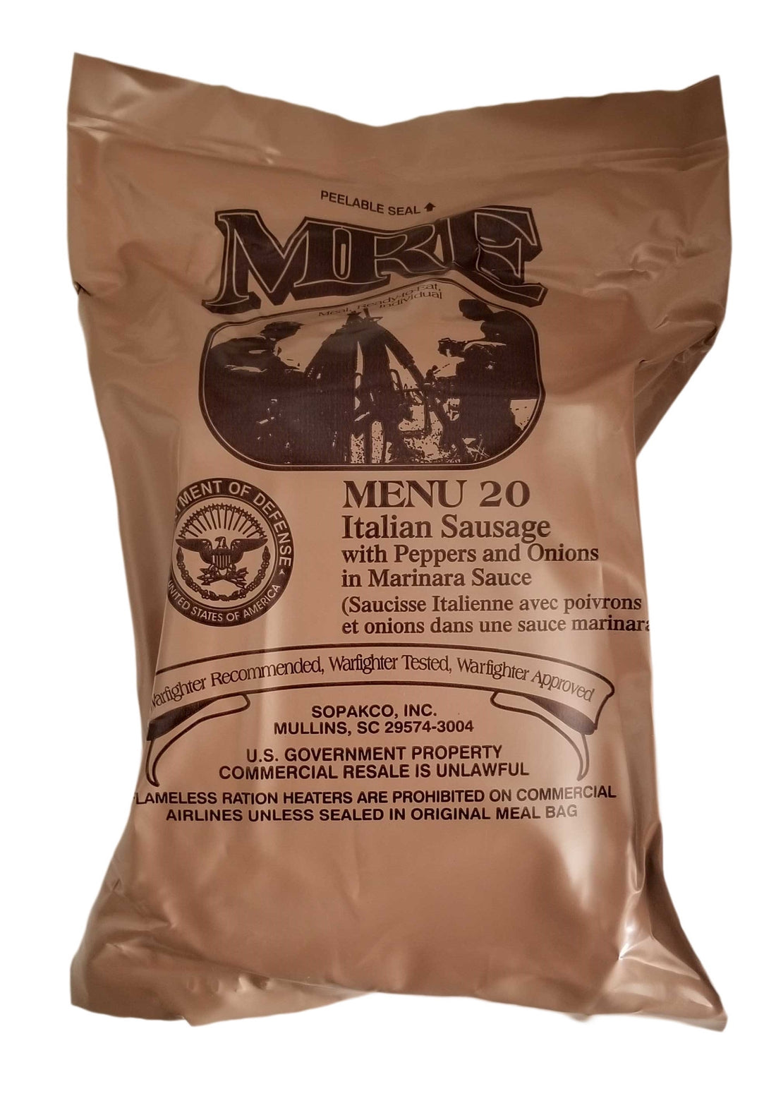 Meal Ready to Eat [MRE] #20 - Italian Sausage in Marinara – Epidemic Proof