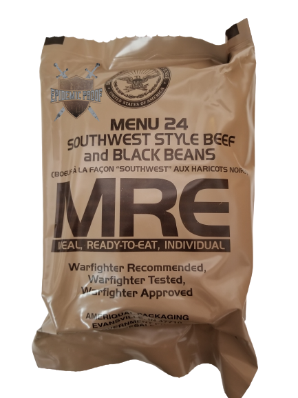 In Stock: MRE #24 - Southwest Beef and Beans | SURVIVAL SUPPLIES