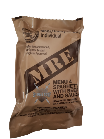 For Sale: Meal Ready to Eat [MRE] #4 - Spaghetti with Beef – Epidemic Proof