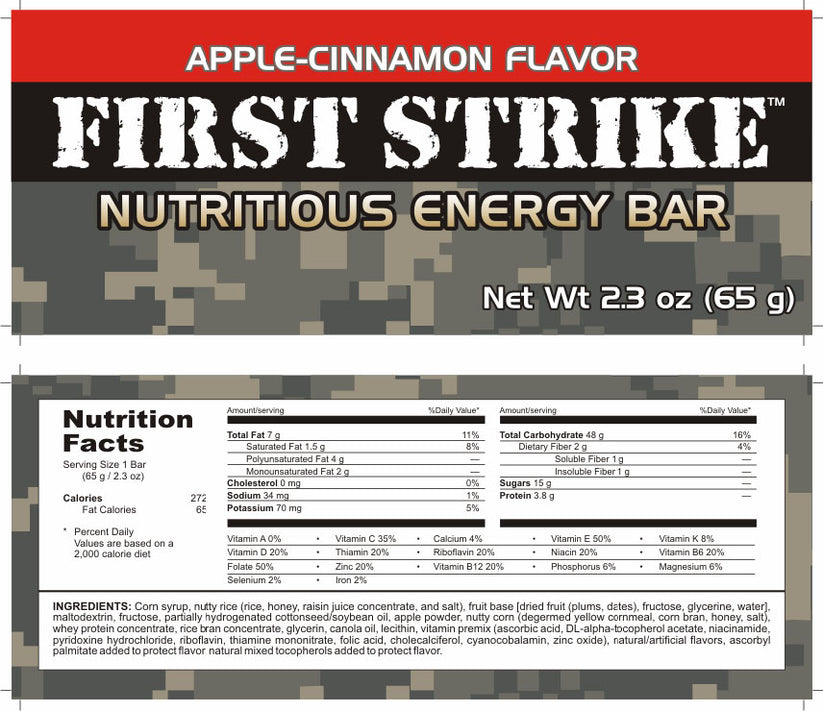 Buy Full Size Apple-Cinnamon First Strike Bars here! – Epidemic Proof